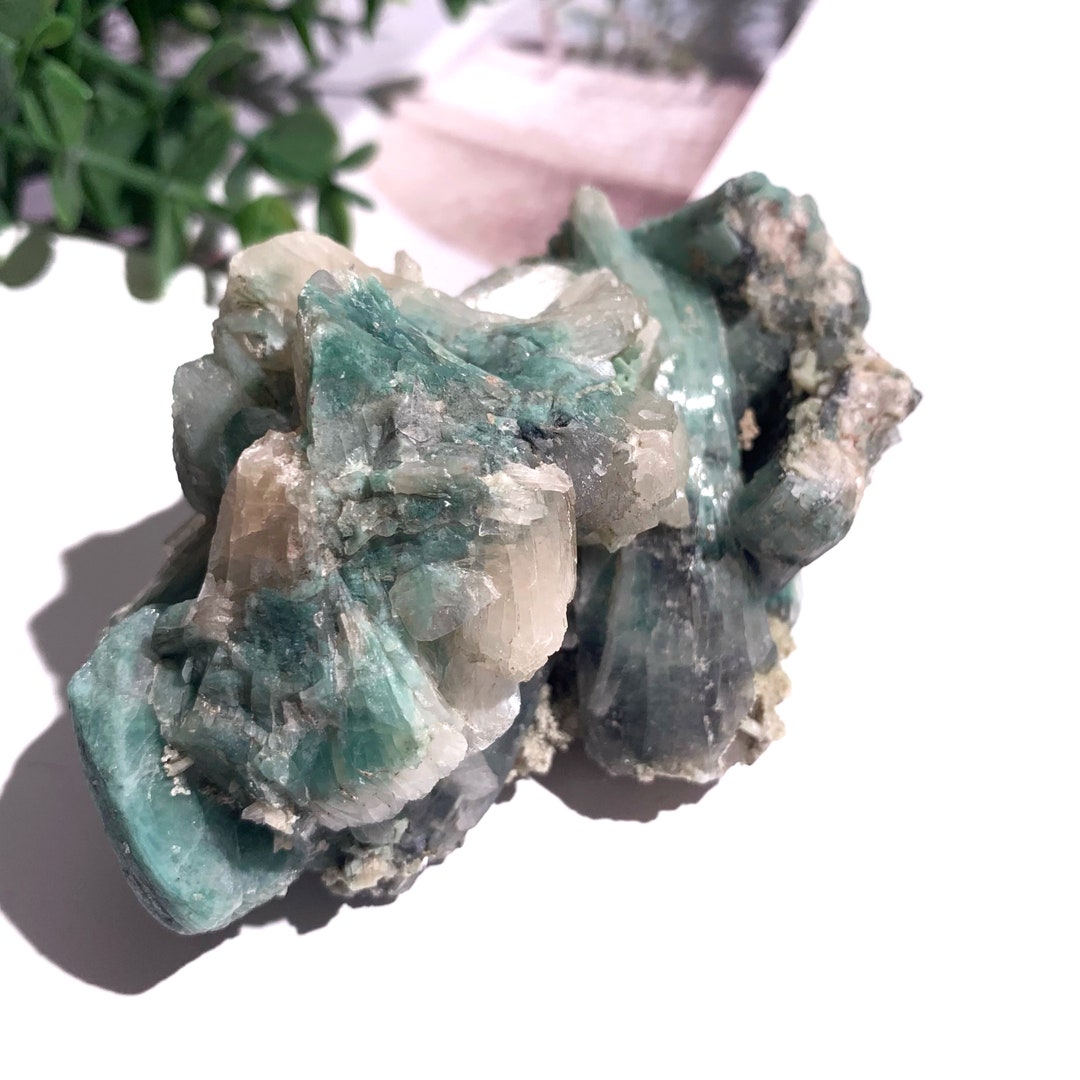 MARSHY GREEN Stilbite Green Heulandite Apophyllite Zeolite Crystal ...