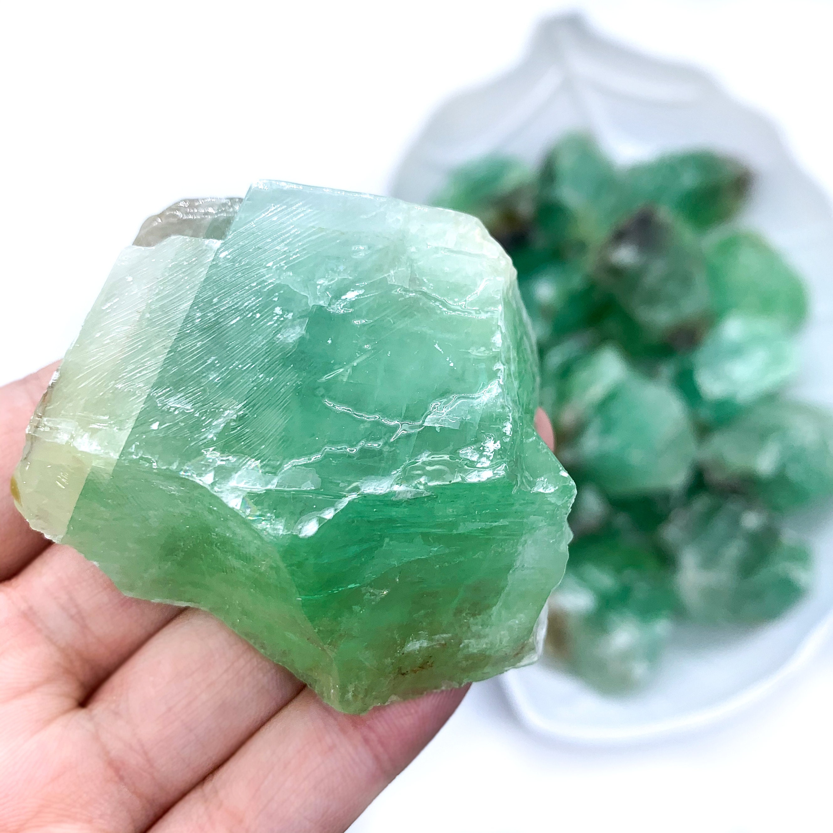 GREEN CALCITE Raw Green Calcite Calcite Pistachio Green | Etsy