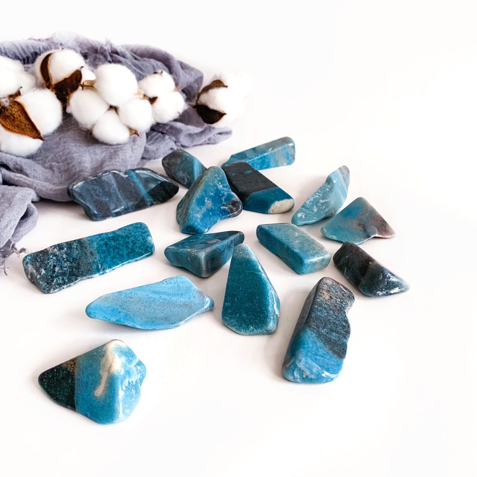 TROLLEITE Tumbles - Large Trolleite Tumbled - Trolleite - Lazulite ...
