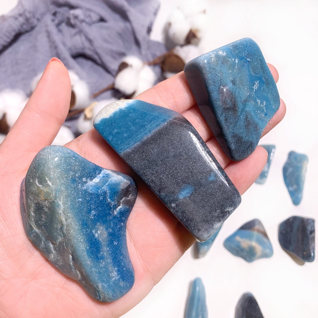 TROLLEITE Tumbles - Large Trolleite Tumbled - Trolleite - Lazulite ...