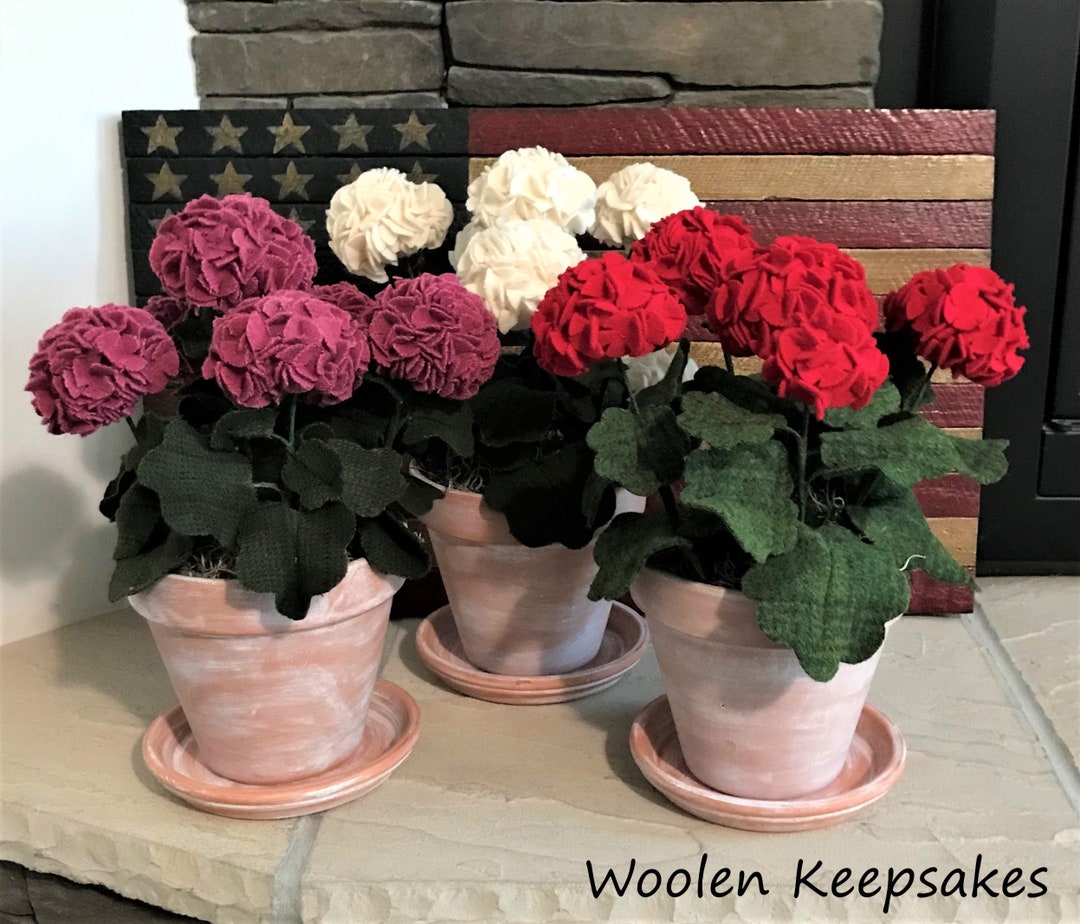 Pattern Only - Wooly Geranium - by Woolen Keepsakes - Not a Finished ...