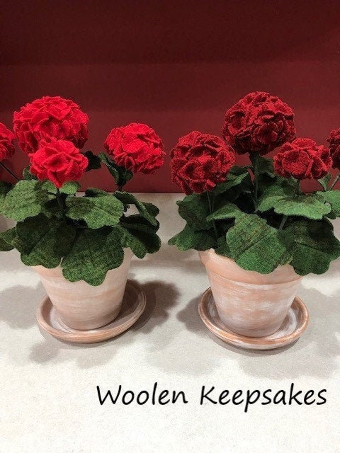 Kit W/pattern - Wooly Geranium - by Woolen Keepsakes - Not a Finished ...