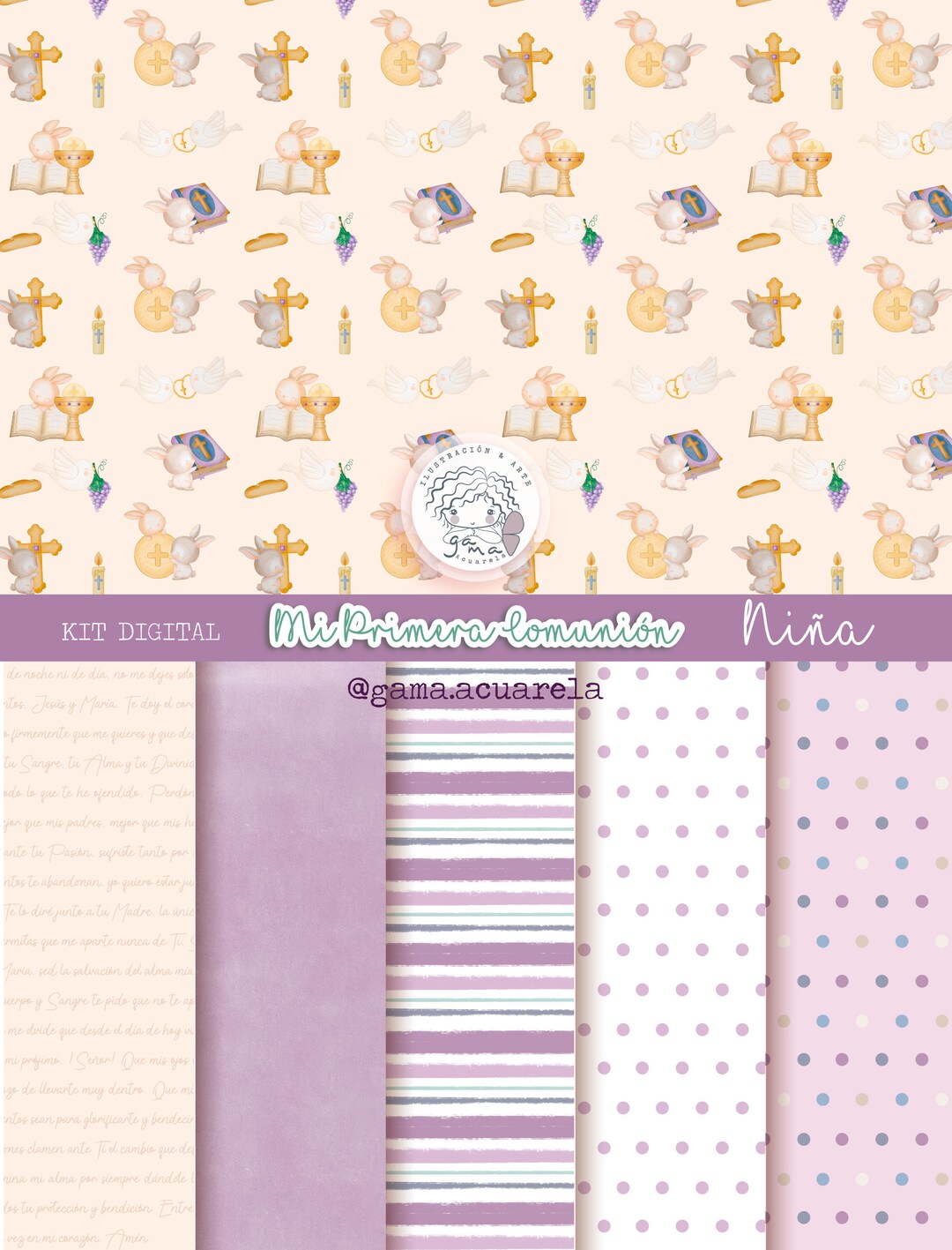 Digital Paper, First Communion Girls, Rapport, Cute Characters ...