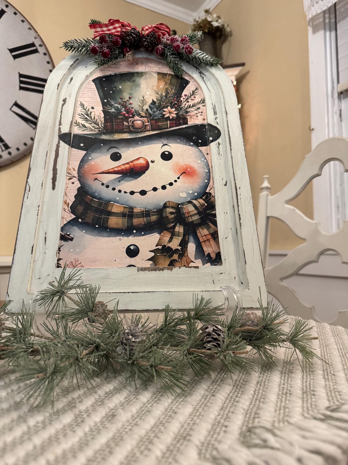 Snowman Arch Wood Frame - Etsy