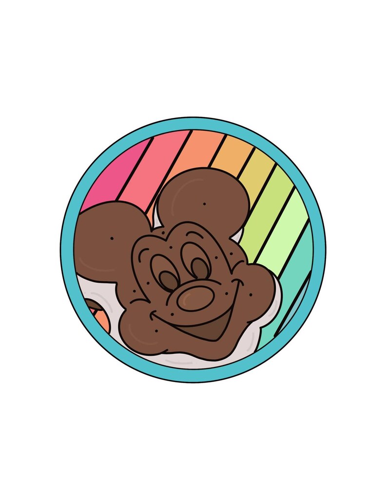Mickey Ice Cream Bar Vinyl Sticker - Etsy