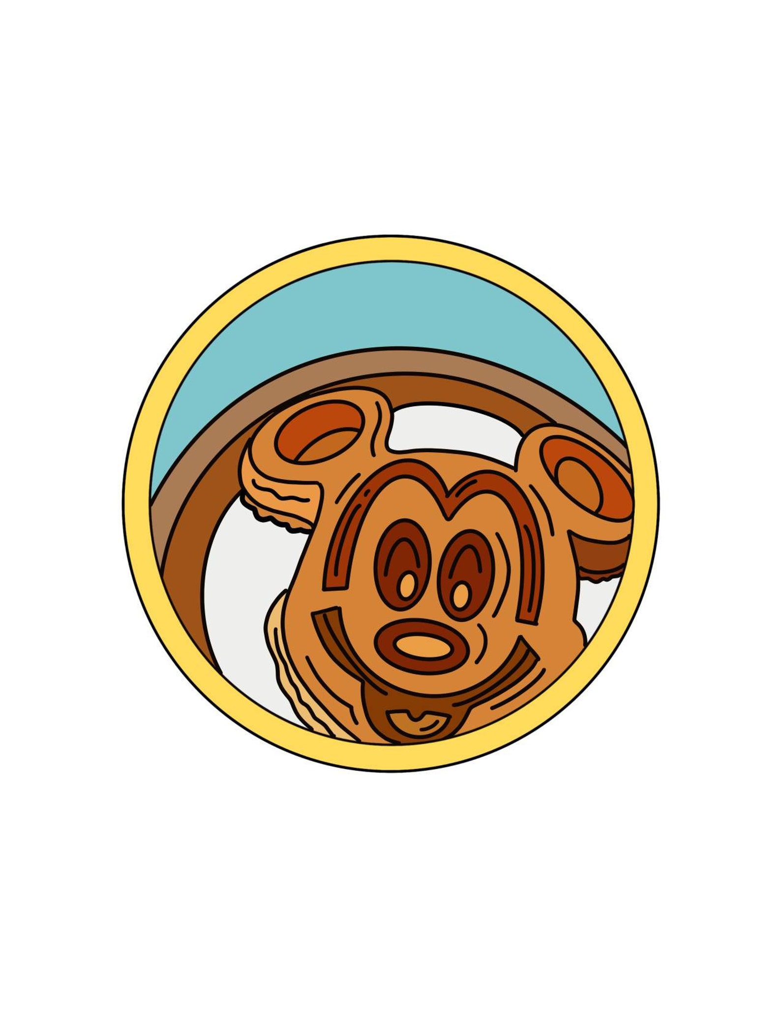 Mickey Waffle Vinyl Sticker - Etsy Denmark