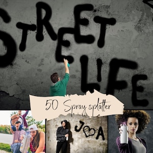 50 Spray Splatter Overlays - Etsy