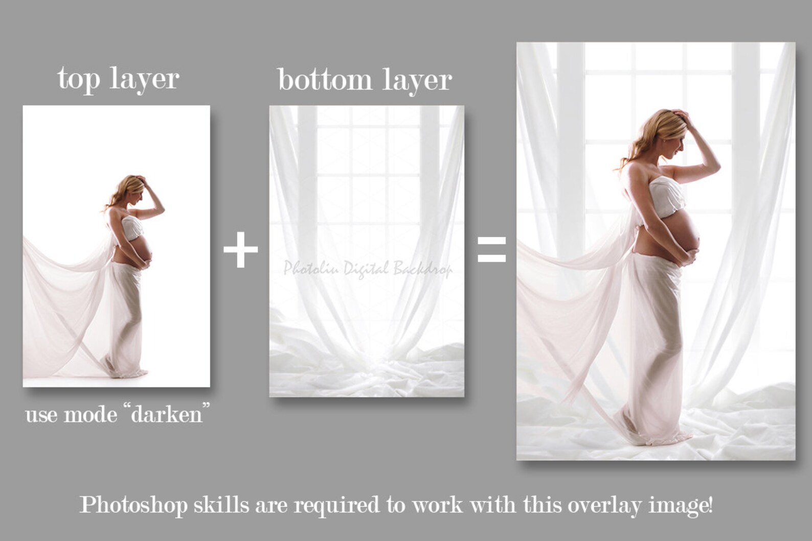 1 Backlit Window Digital Backdrop white curtain Maternity | Etsy