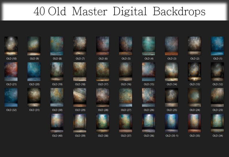 40 Old Master Background, Portrait Studio Backdrop, Grunge Background ...