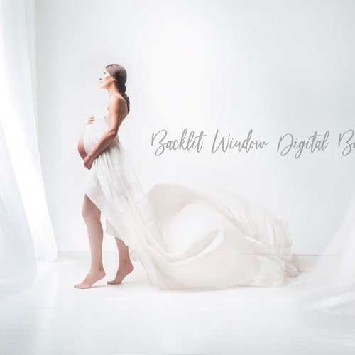 Maternity Digital Backdrop Bright White Window With Classic - Etsy