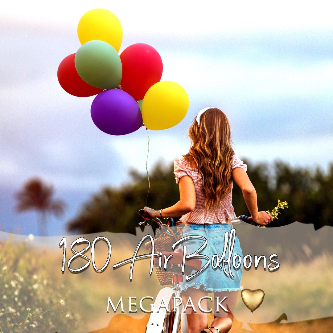 180 Air Balloons Overlays, Photoshop Overlays - Etsy
