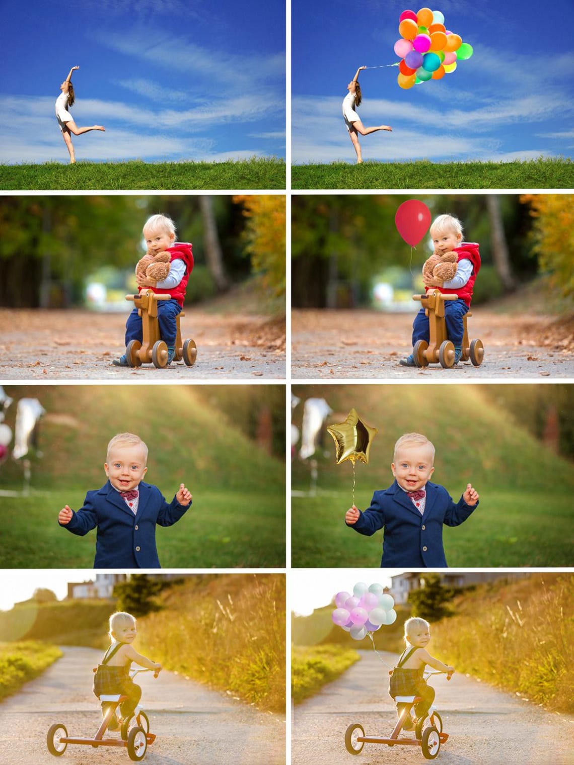 180 Air Balloons Overlays, Photoshop Overlays - Etsy