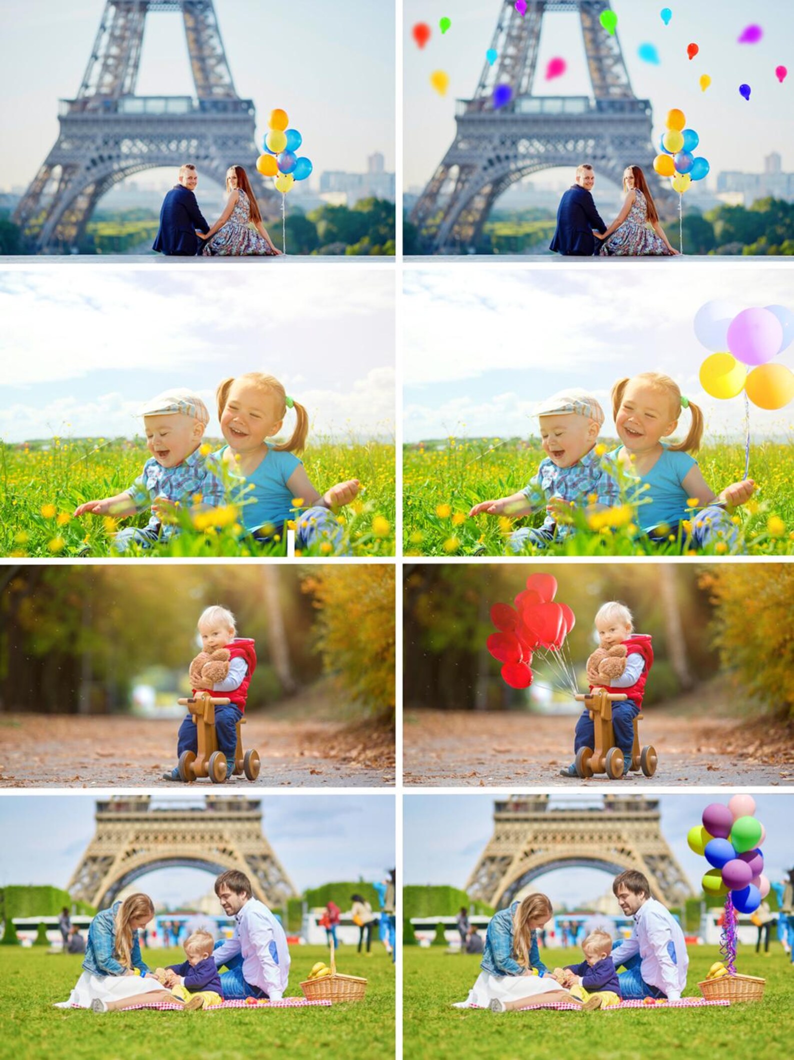 180 Air Balloons Overlays, Photoshop Overlays - Etsy