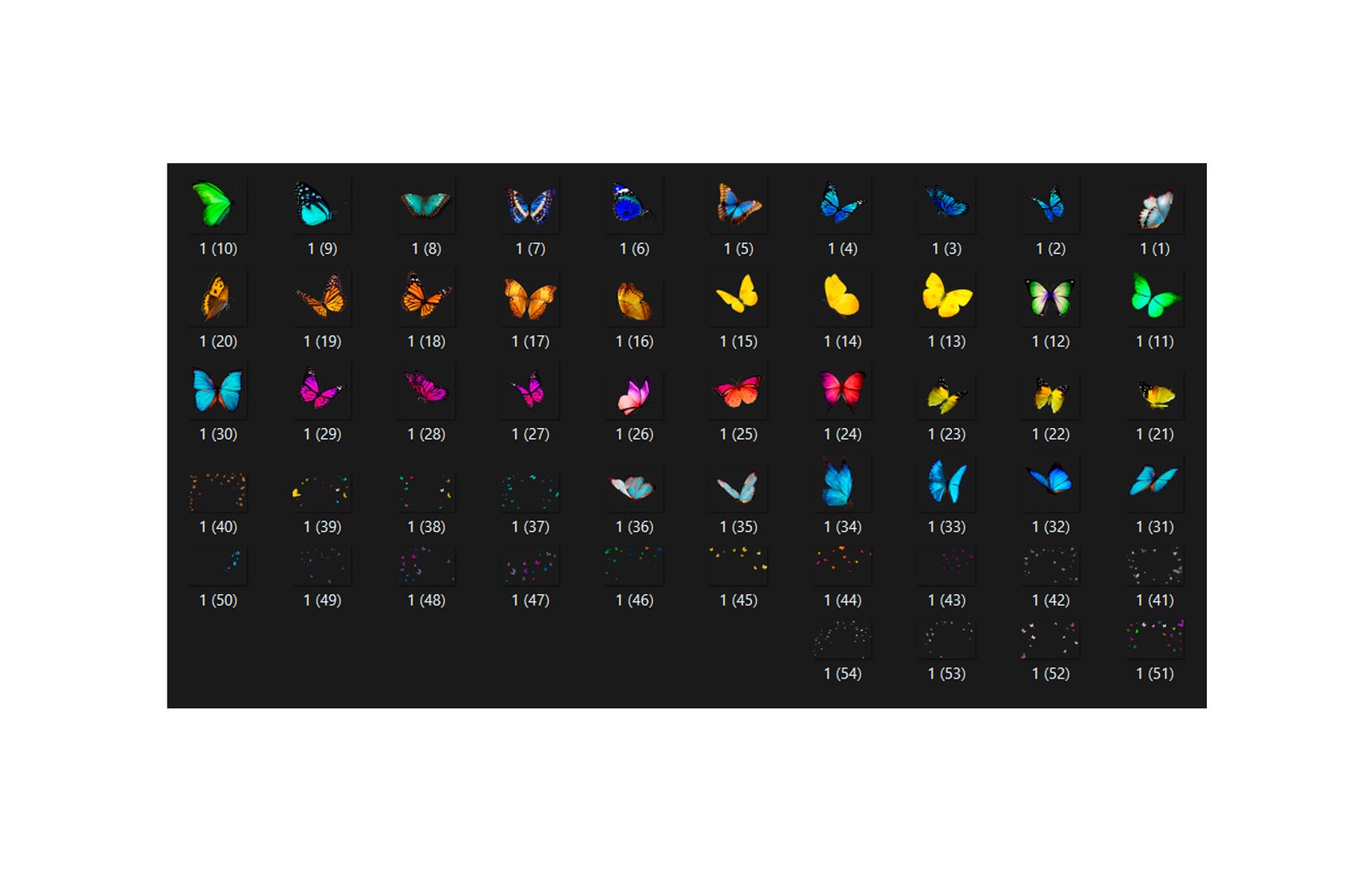 50 Butterfly Photo Overlays - Etsy