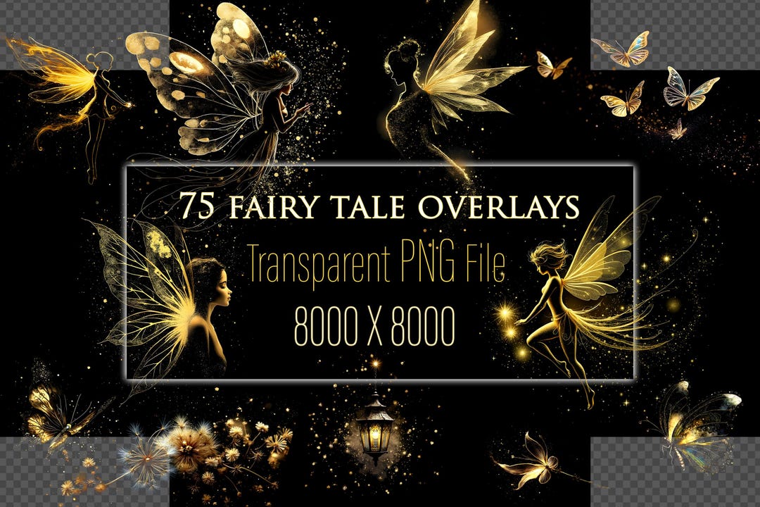 75 Fairy Tale Overlays, Transparent Files Graphics for Fantasy Photos ...