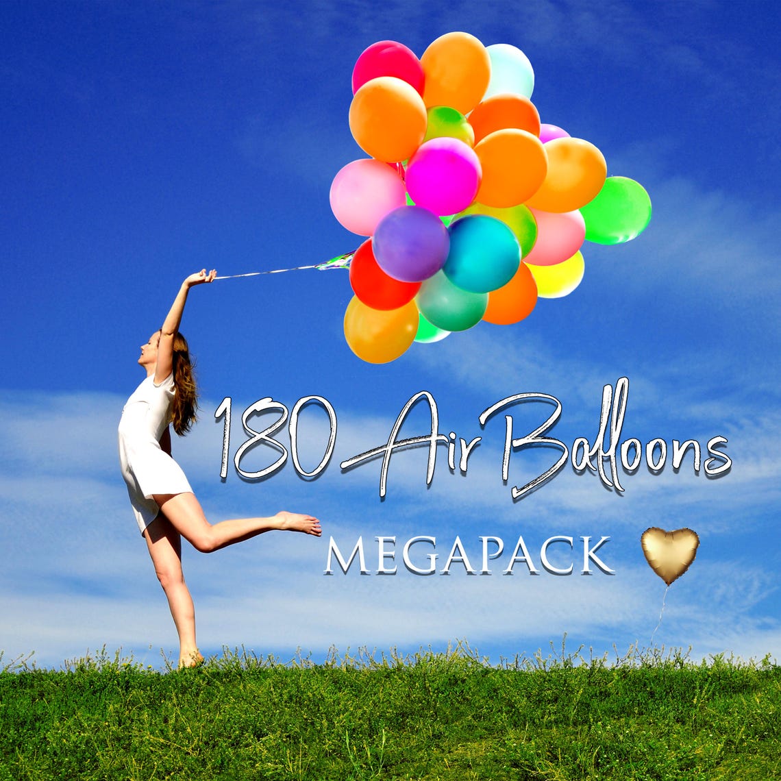 180 Air Balloons Overlays, Photoshop Overlays - Etsy