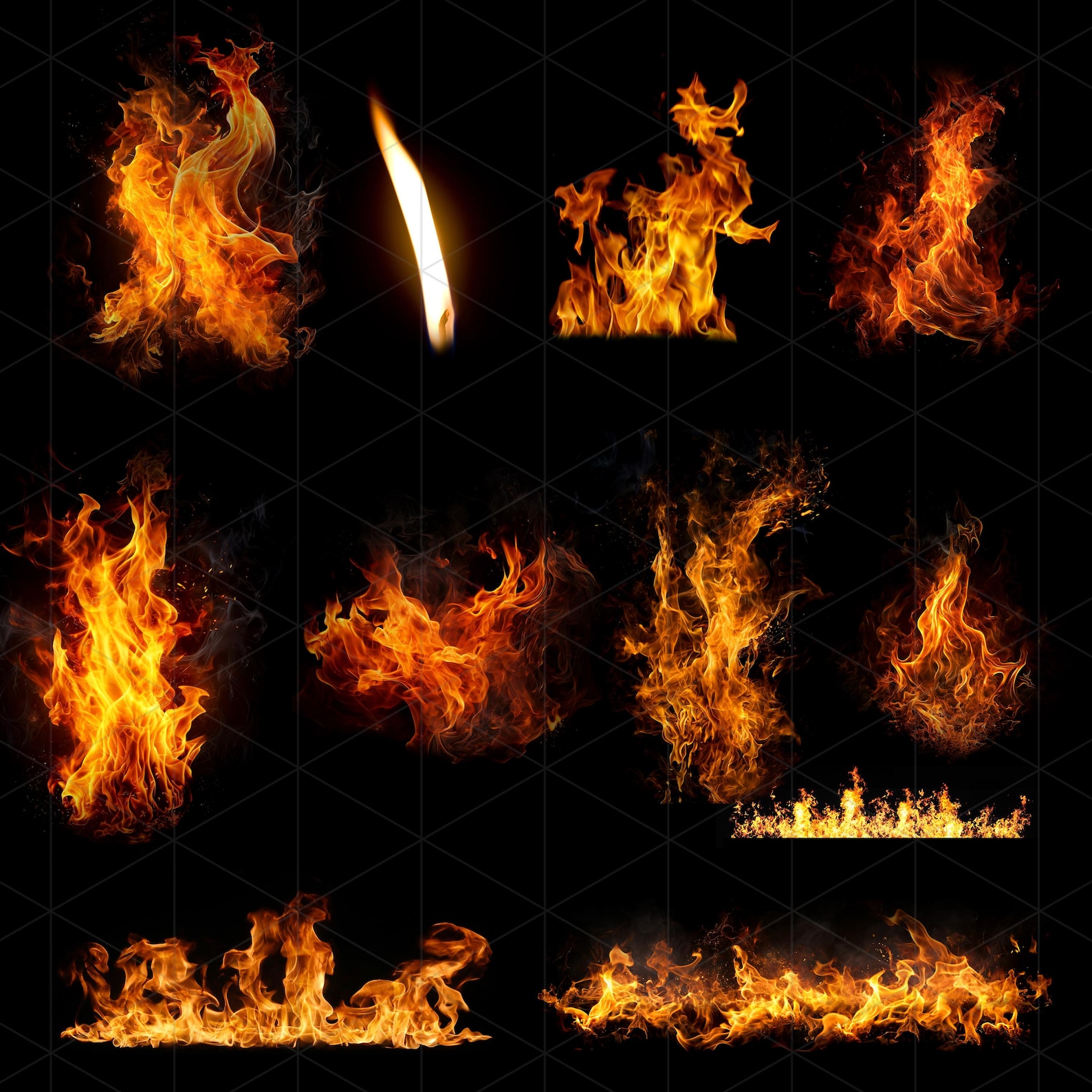 60 Fire Flame Photo Overlays: PNG & JPG (digital Download) - Etsy