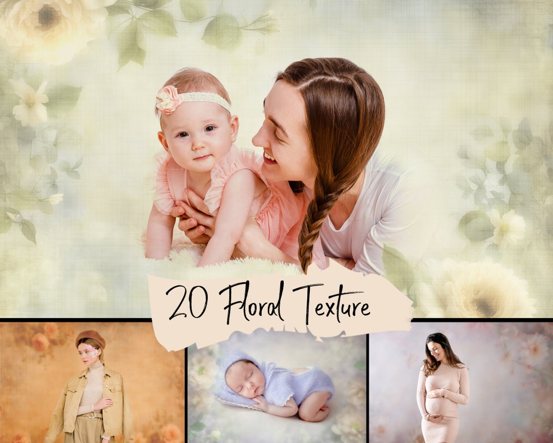20 Floral Fine Art Portrait Texture, Digital Texture, Photography ...