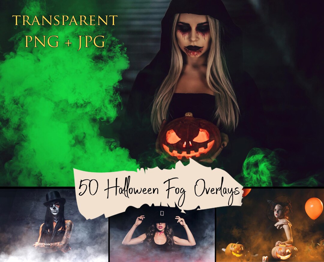 50 Spooky Fog Overlays, Halloween Overlays, Smoke and Fog Overlays PNG ...