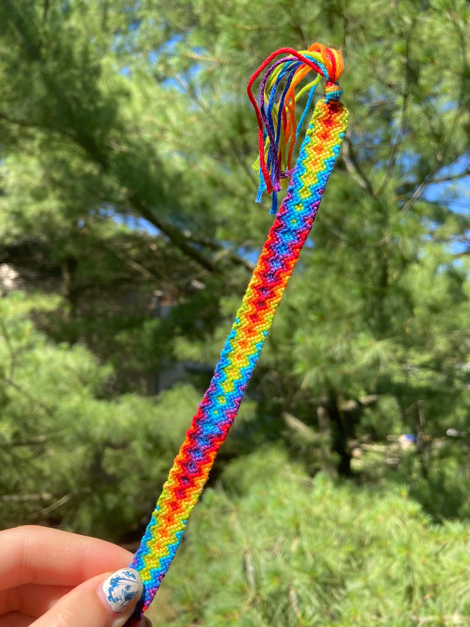 Friendship Bracelet Firework Chevron Multicolor String | Etsy