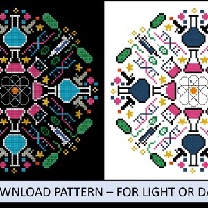 Science & Chemistry Mandala Cross Stitch Pattern - Etsy