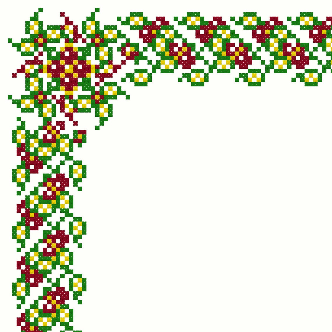 Berry Bramble Cross Stitch Border - Floral Border - Book Mark Pattern ...