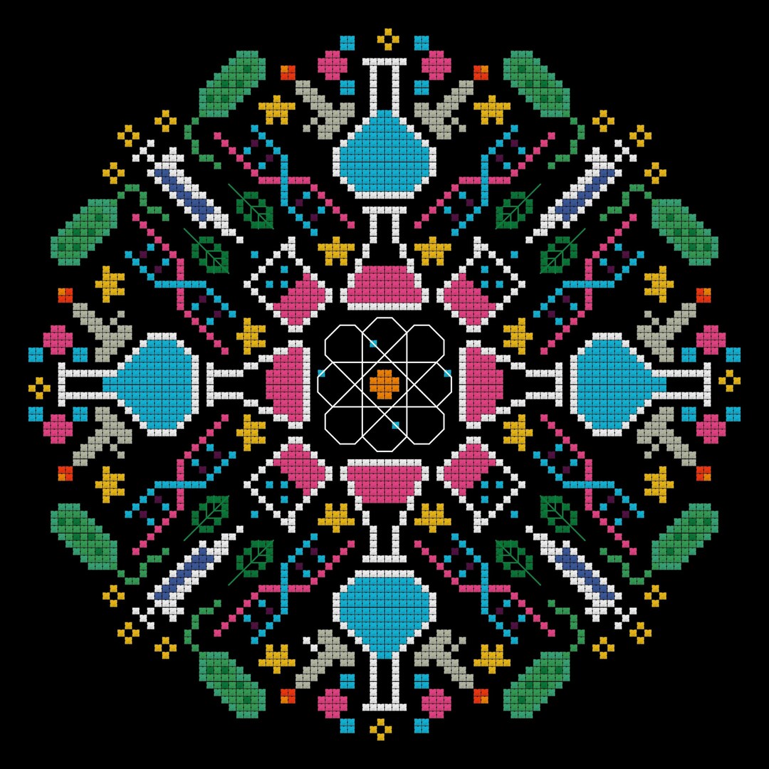 Science & Chemistry Mandala Cross Stitch Pattern - Etsy