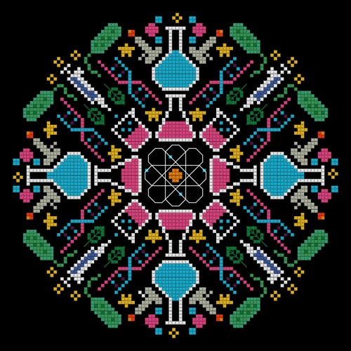 Science & Chemistry Mandala Cross Stitch Pattern - Etsy