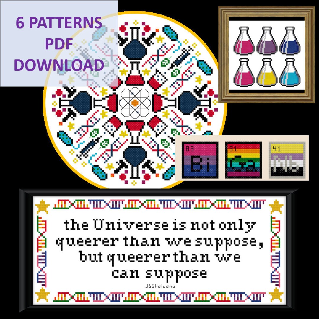 Queer Science Pride LGBTQ+ Cross Stitch Patterns - Etsy
