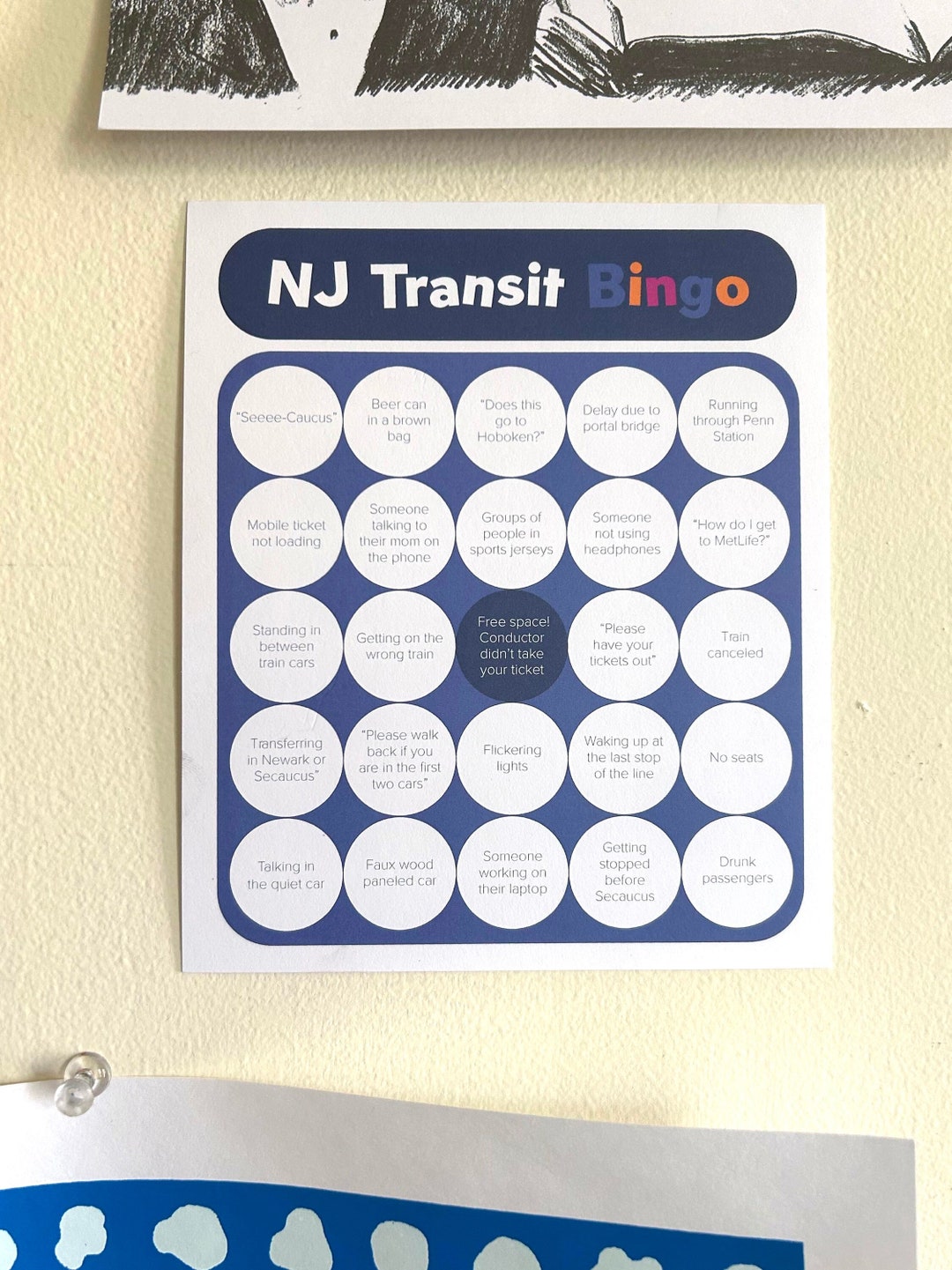 NJ Transit Bingo - Etsy