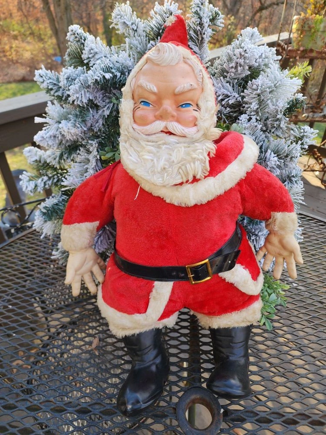 Vintage Plush Santa, 24 Tall - Etsy