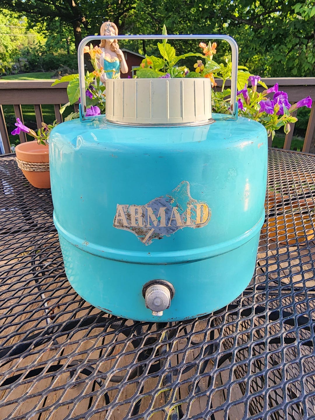 Vintage Armaid Thermos Jug, One Gallon, Teal - Etsy
