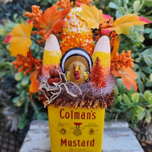 Handmade Diorama, Vintage Colmand Mustard Tin, Thanksgiving, Fall ...