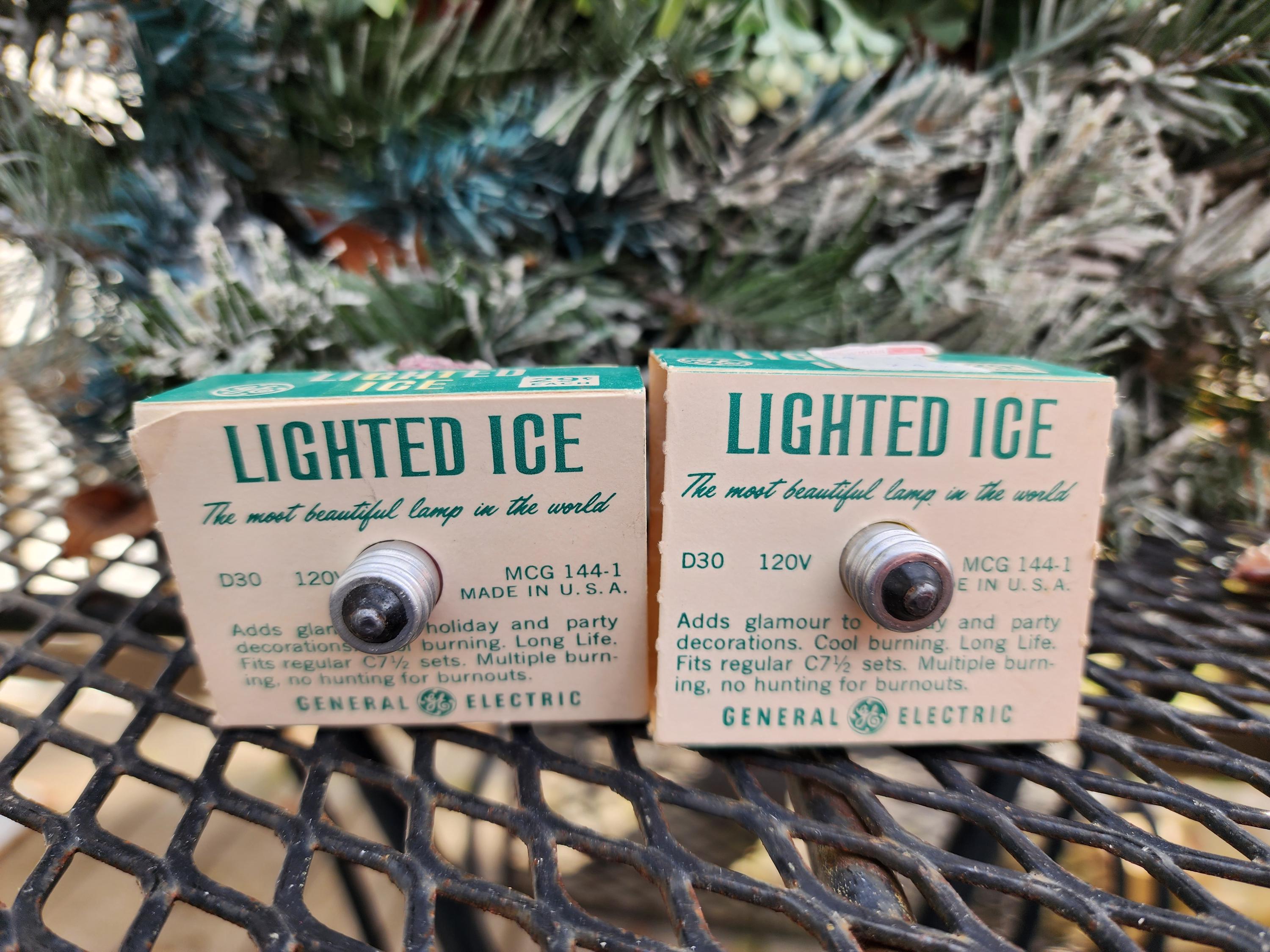 Vintage Christmas Lighted Ice Bulbs,set of 2, Red and Yellow - Etsy