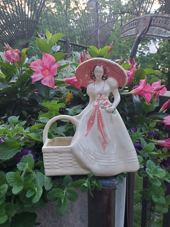 Vintage Lady Planter - Etsy