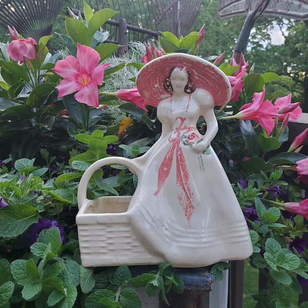Vintage Lady Planter - Etsy