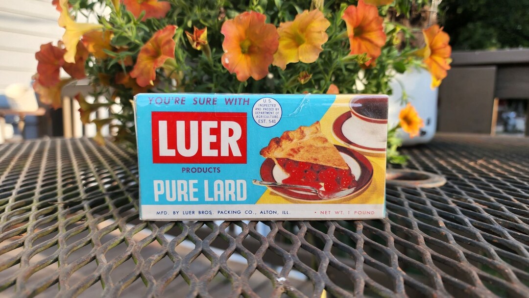 Vintage Luer Pure Lard Box, 1 Lb. - Etsy