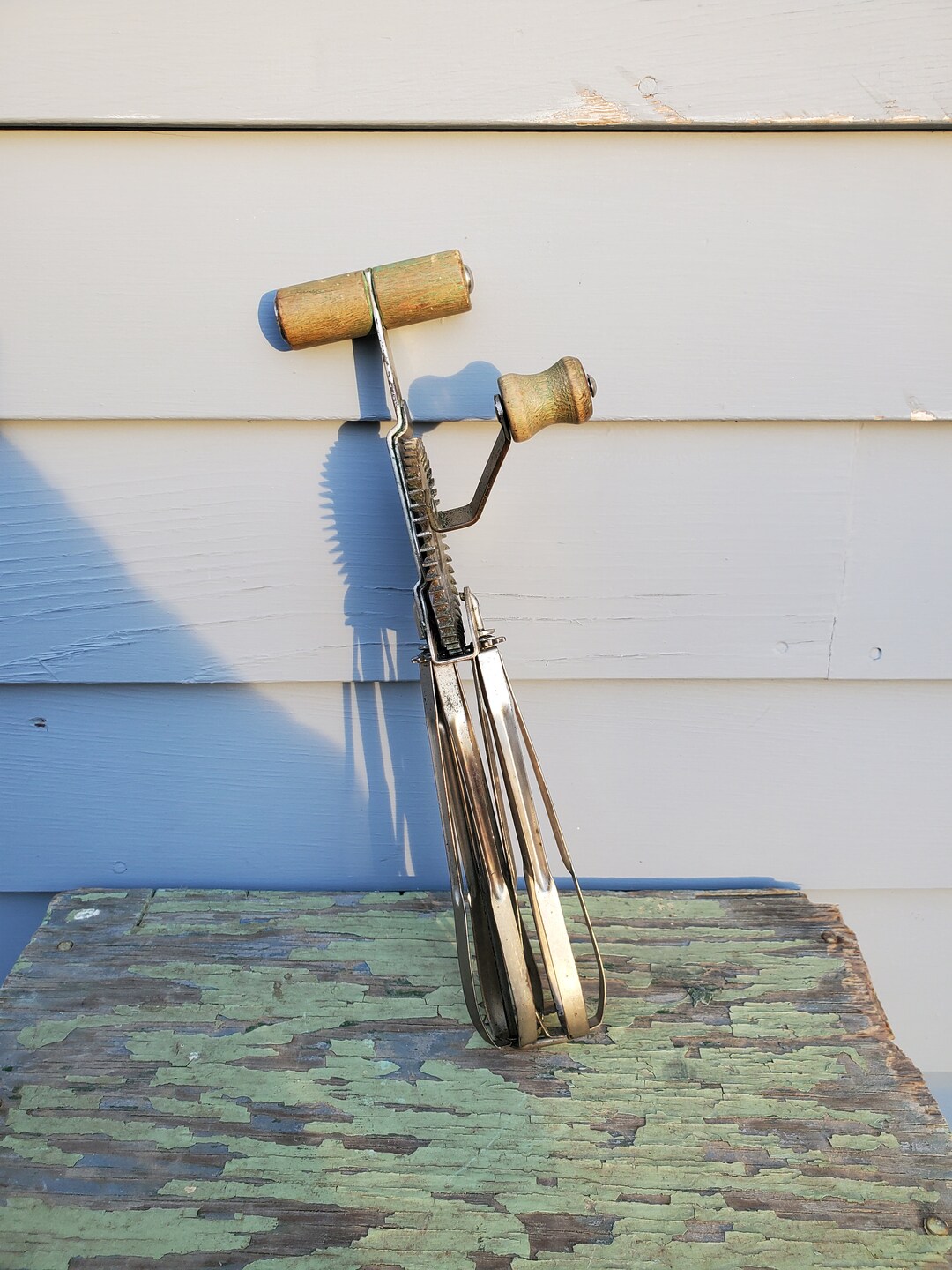 Vintage Green Handled Hand Whipper/blender - Etsy