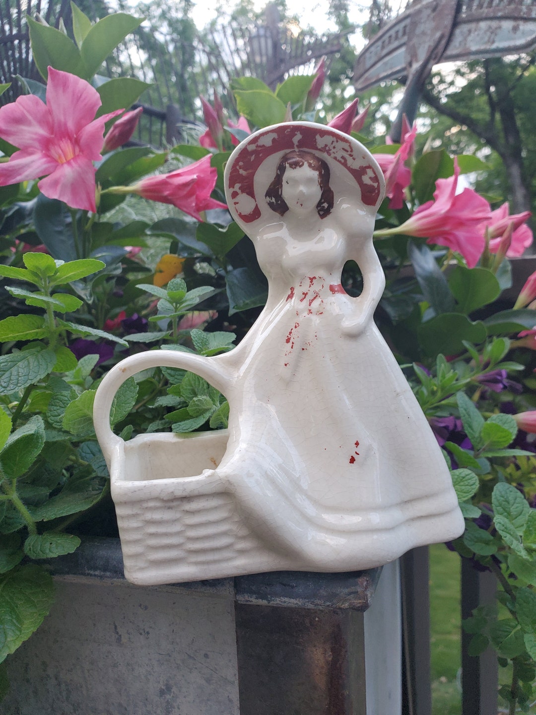 Vintage Lady Planter - Etsy