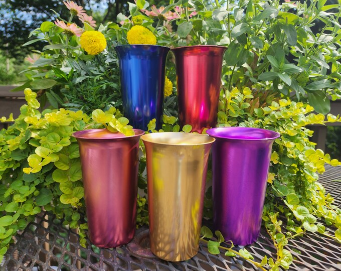 Set of 5 Mid-century Zephyr Ware/west Bend Aluminum Tumblers, Drinking ...
