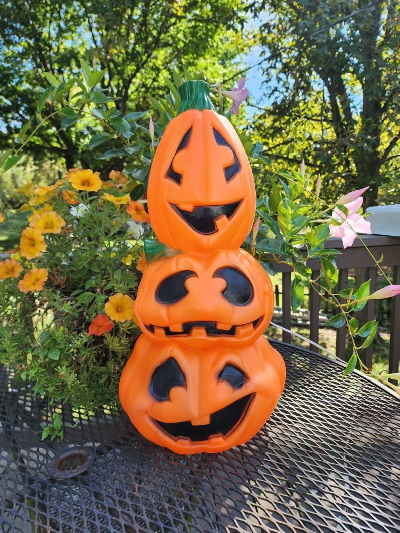 Vintage Halloween Blowmold Jack O' Lantern Stack General - Etsy