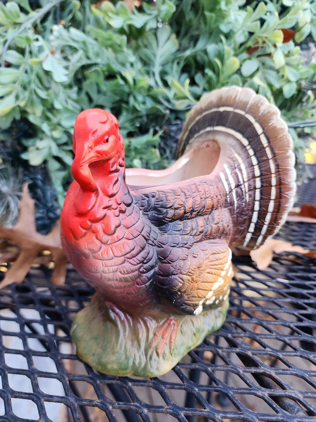Vintage Turkey Planter, Thanksgiving, Lefton Japan - Etsy