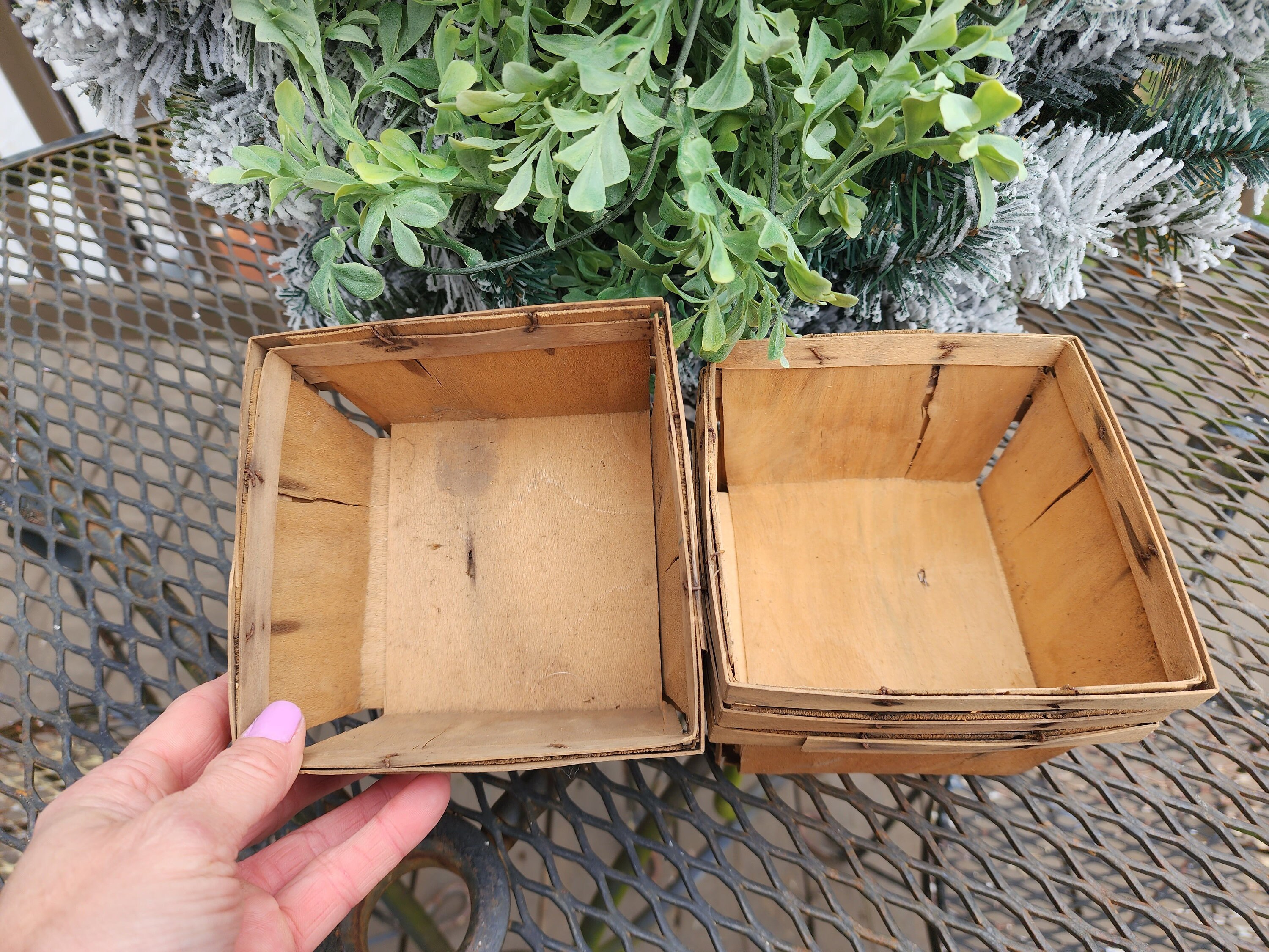 6 Vintage Berry Boxes Wooden - Etsy