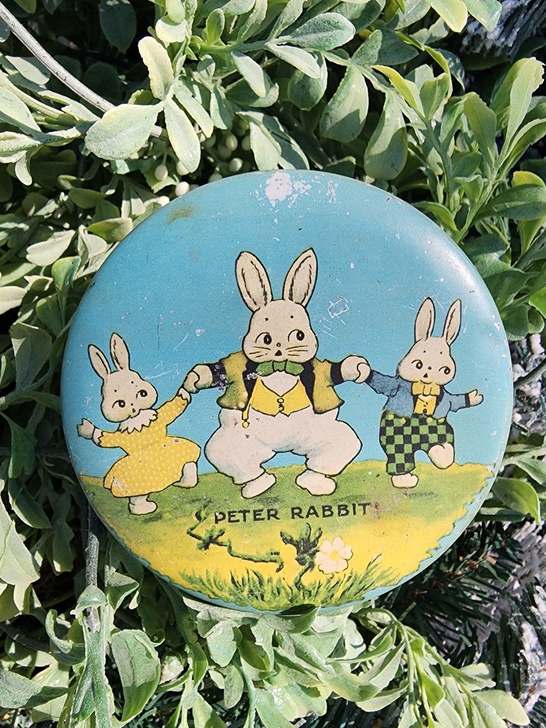 Vintage Peter Rabbit Easter Tin, Round,tindeco - Etsy