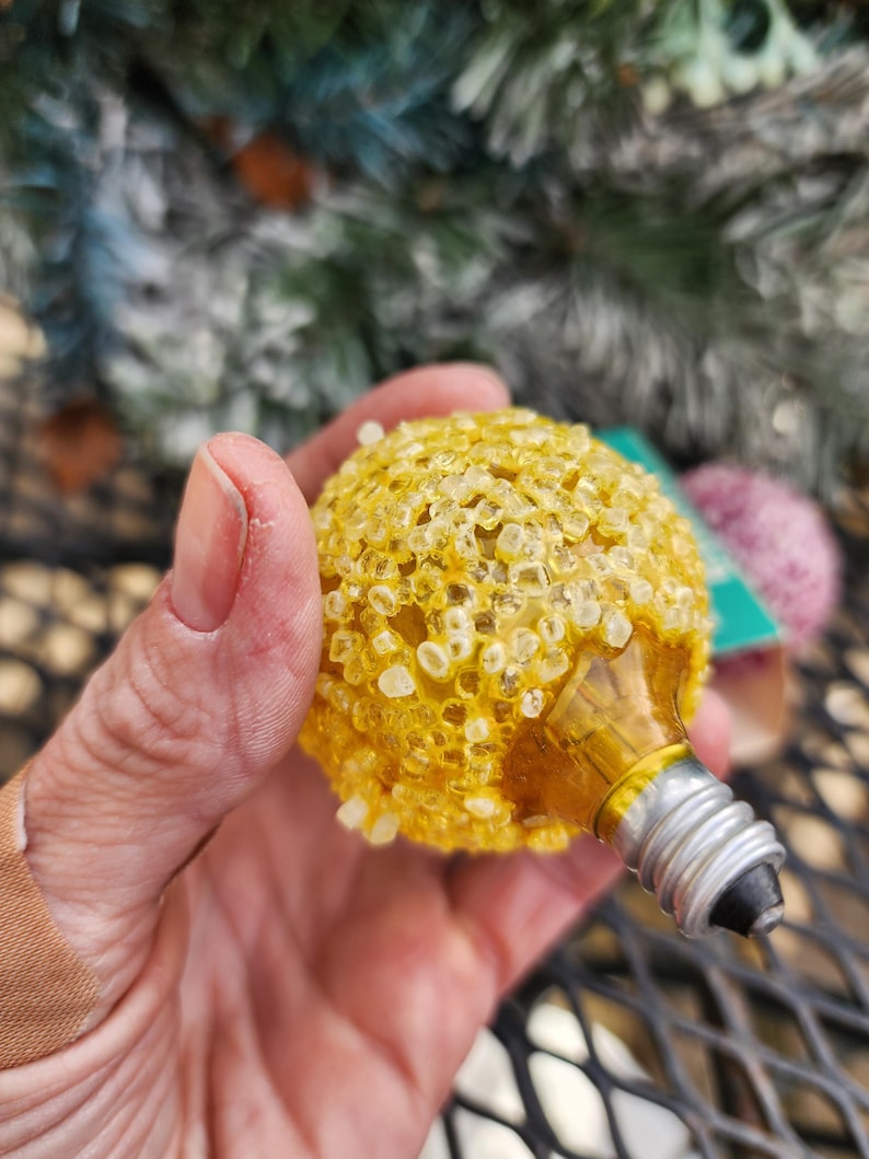 Vintage Christmas Lighted Ice Bulbs,set of 2, Red and Yellow - Etsy