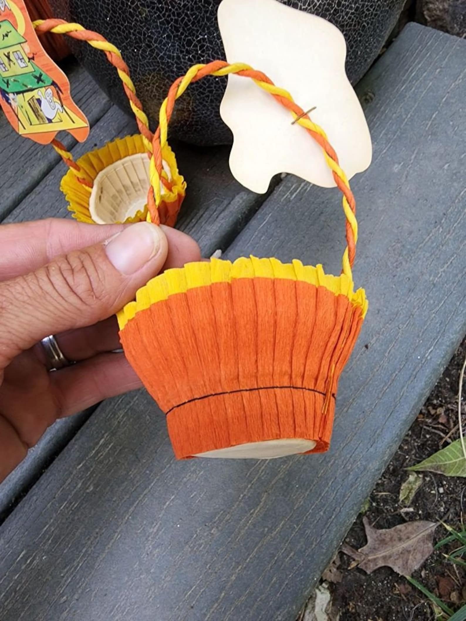 Pair of Vintage Paper Nut Cups Candy Container Haunted House - Etsy