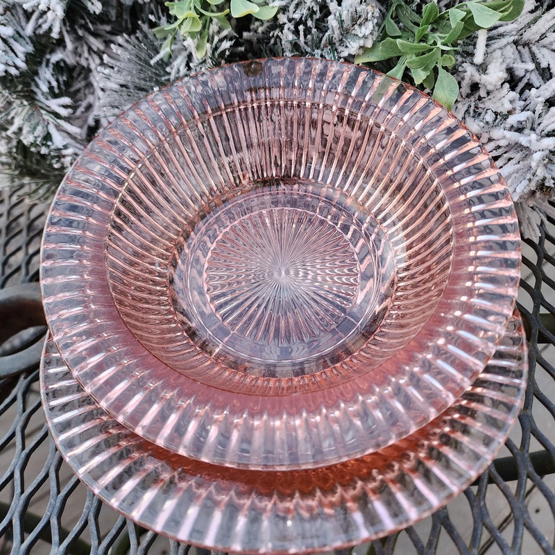 Pink Depressionware - Etsy