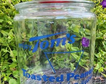 Vintage Tom's Peanut Jar, Snack Jar, General Store - Etsy