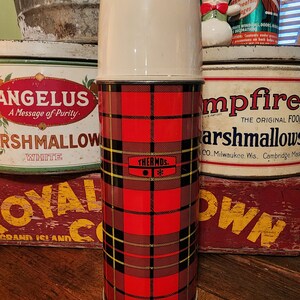 Vintage Plaid Thermos, King Sealy, Red Buffalo Check - Etsy