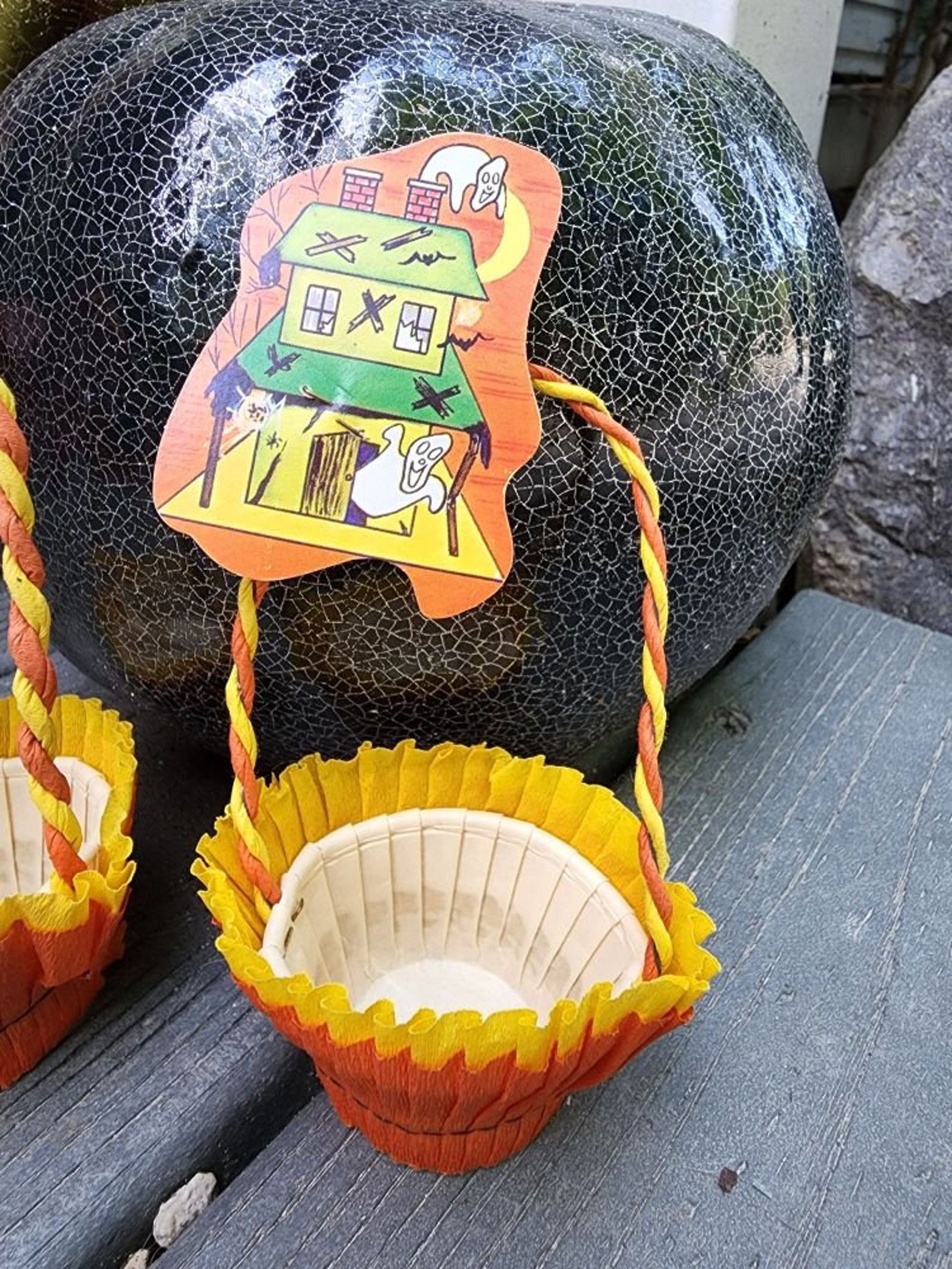 Pair of Vintage Paper Nut Cups Candy Container Haunted House - Etsy